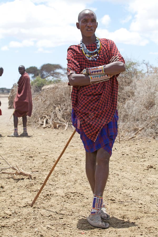 Masai man editorial photography. Image of pump, masai - 22480562