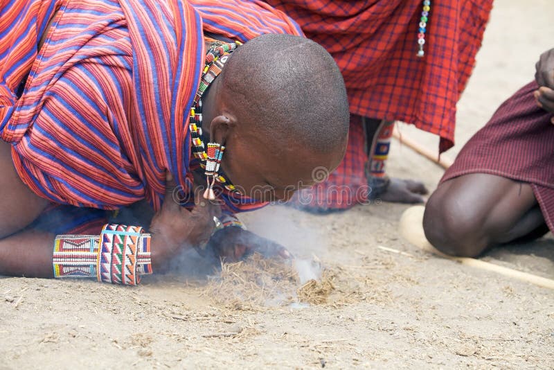 Make fire stock photo. Image of polynesian, polynesia - 7135672