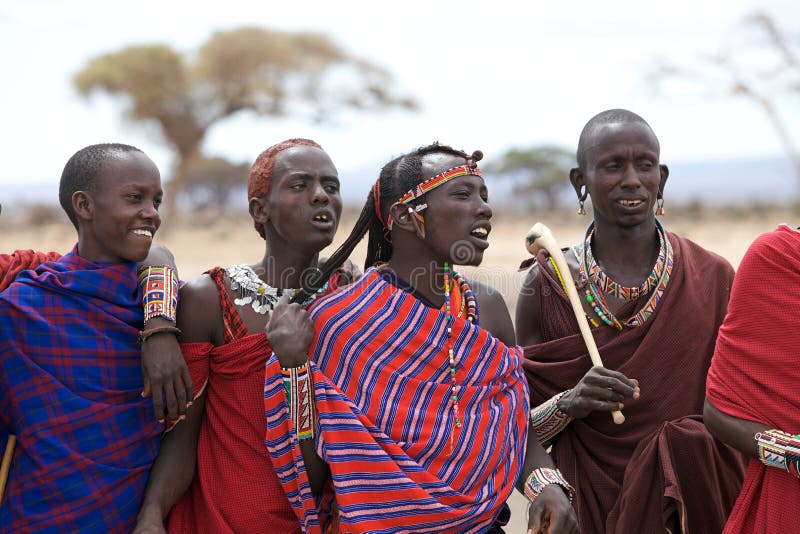 Masai men editorial stock image. Image of masai, traditional - 21981119