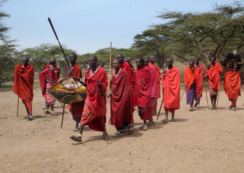 Masai Tribe Warriors editorial stock photo. Image of african - 28571798