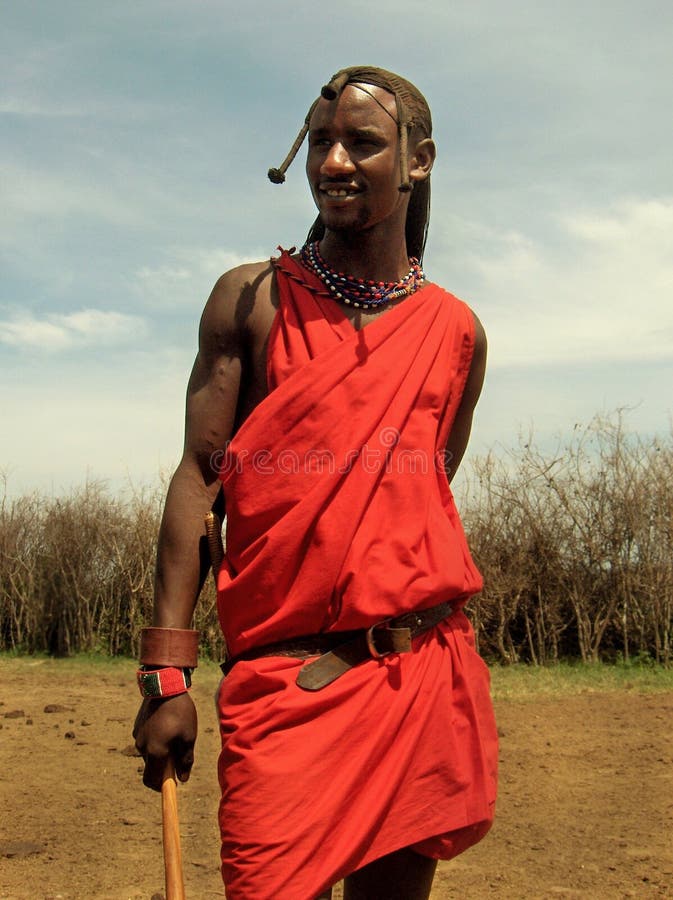 Masai Tribesman in Masai-Mara Editorial Stock Image - Image of ...