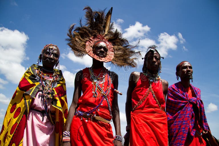 Masai warriors editorial stock photo. Image of tribal - 13999478