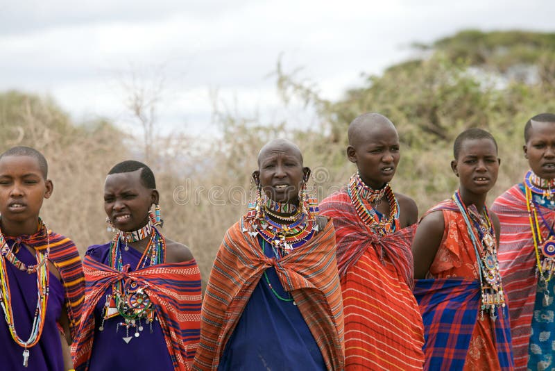 Masai Women, Laughing Maasai Women, Tanzania, Africa Editorial ...