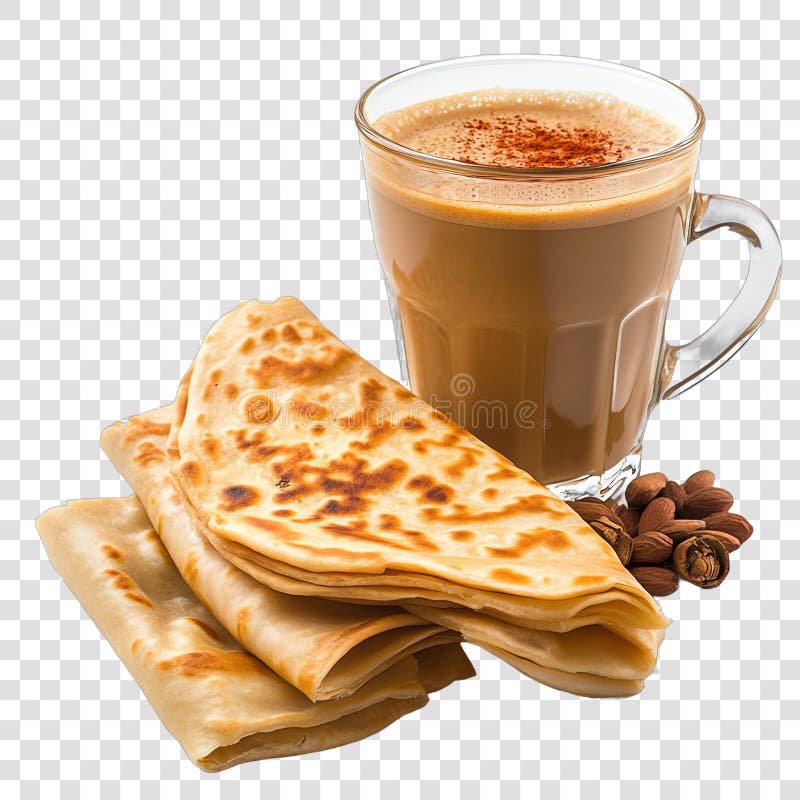 Masala Chai with Paratha stock image. Illustration of drink - 341482569