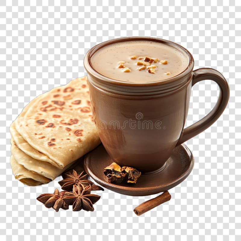 Masala Chai with Paratha stock photo. Illustration of asian - 341524480