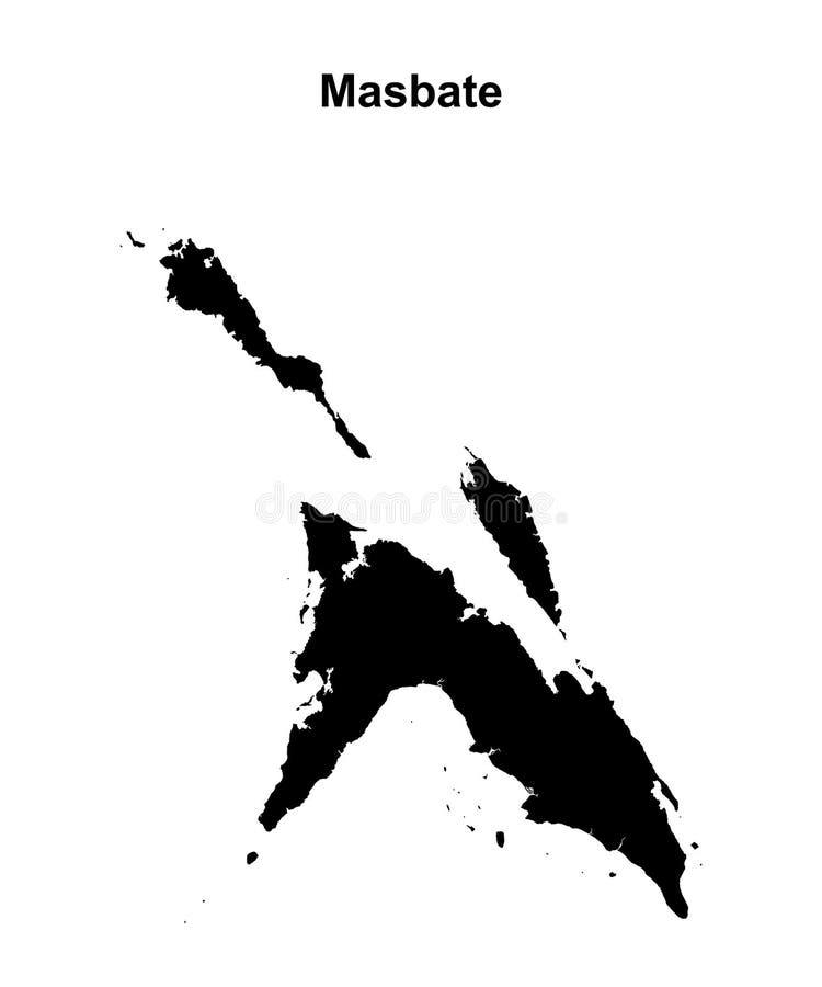 Masbate outline map stock vector. Illustration of blank - 360618459
