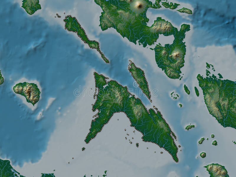 Masbate, Philippines. Physical. No Legend Stock Illustration ...