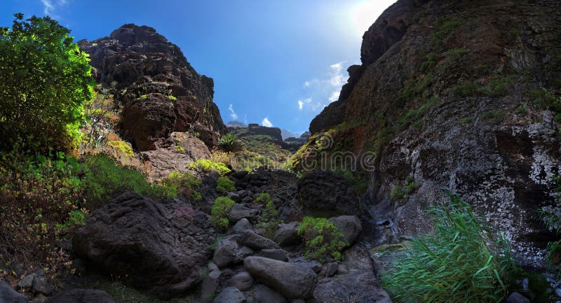 Masca Valley stock image. Image of rock, fascinating - 18409289