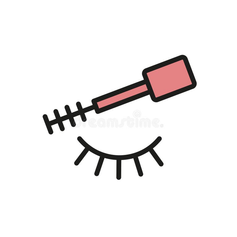 Mascara Beauty Make Up Icon Vector Basic Design Stock Vector ...
