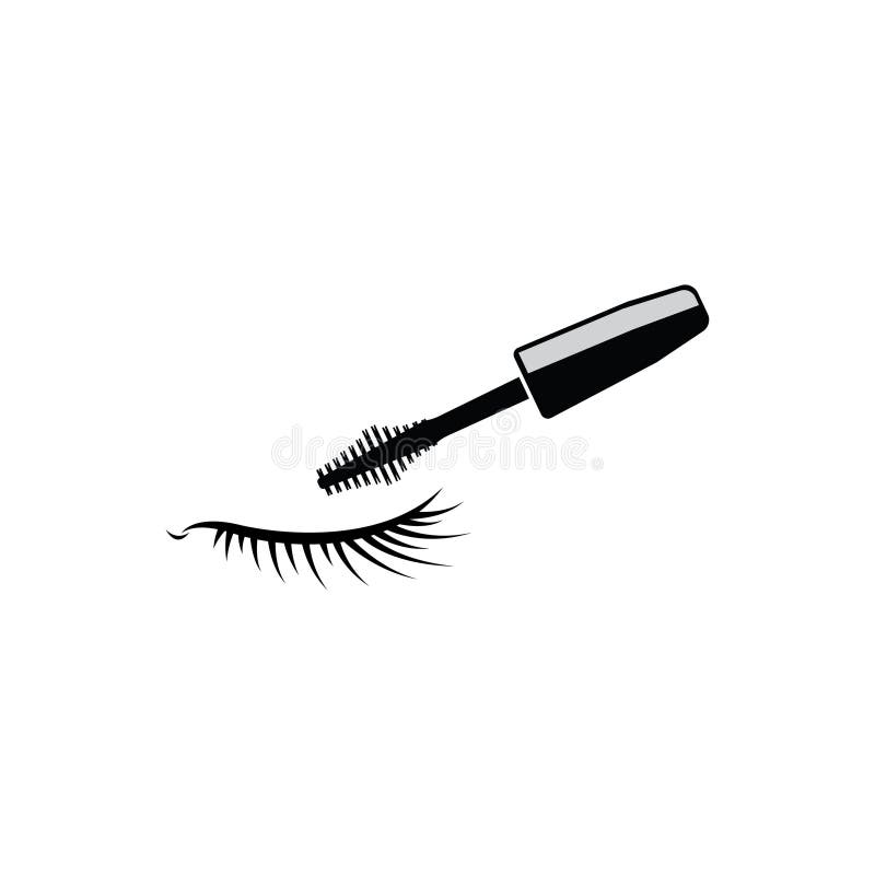 Mascara eyes icon stock vector. Illustration of wand - 366163312