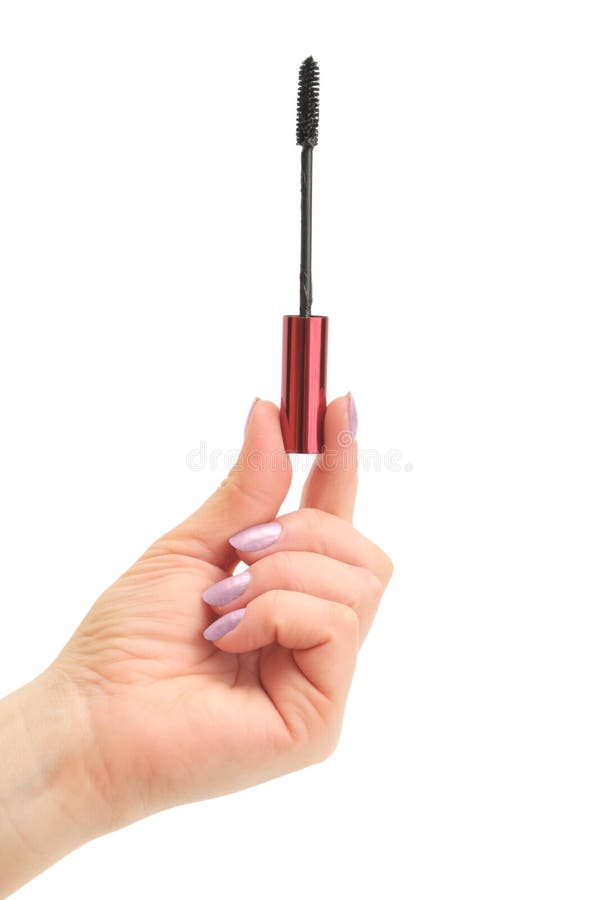 Mascara in hand stock image. Image of girl, close, accessories - 13007539