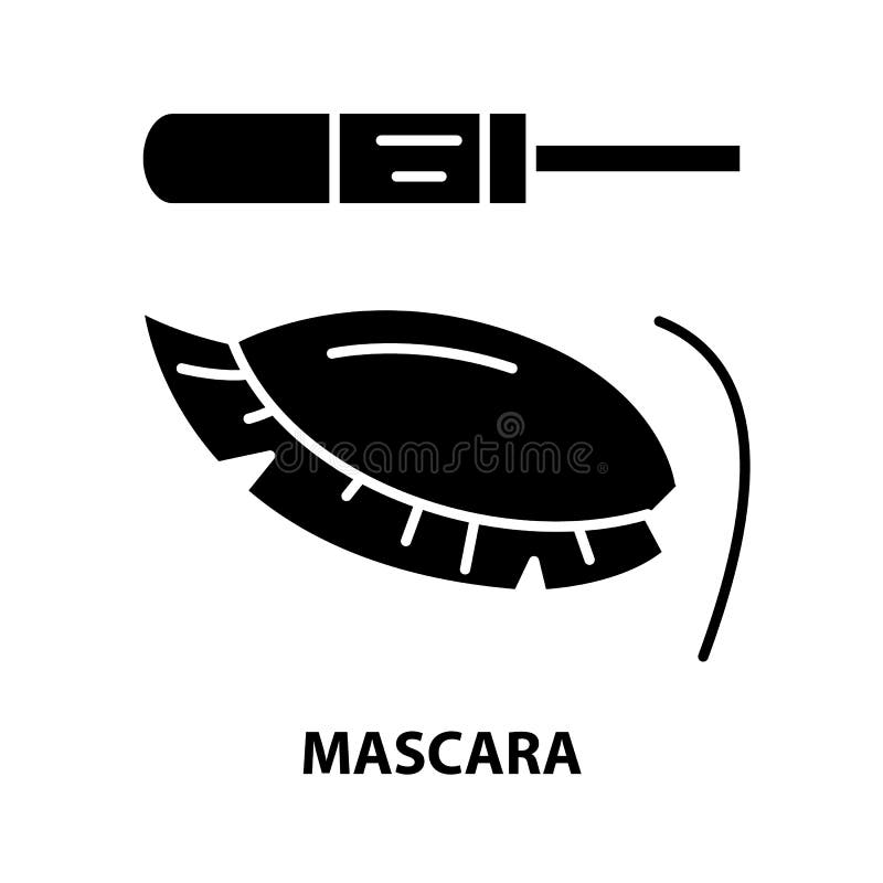 Mascara Icon, Black Vector Sign with Editable Strokes, Concept ...