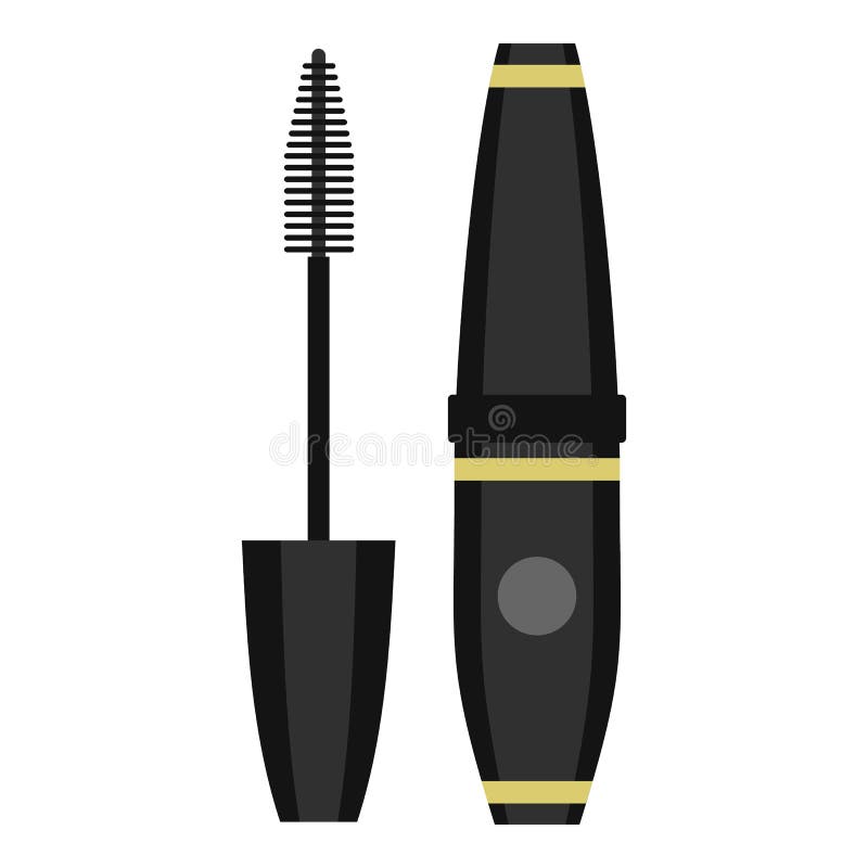 Mascara icon, flat style stock vector. Illustration of attractive ...