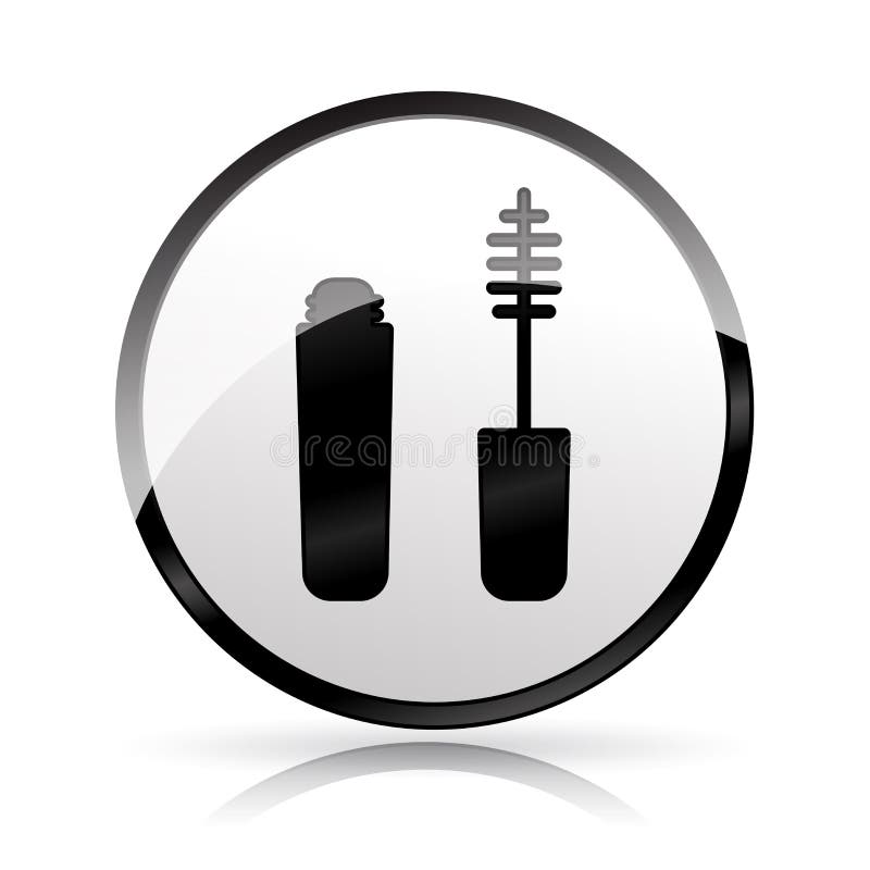 Mascara Icon in Cartoon Style Isolated on White Background. Make Up ...