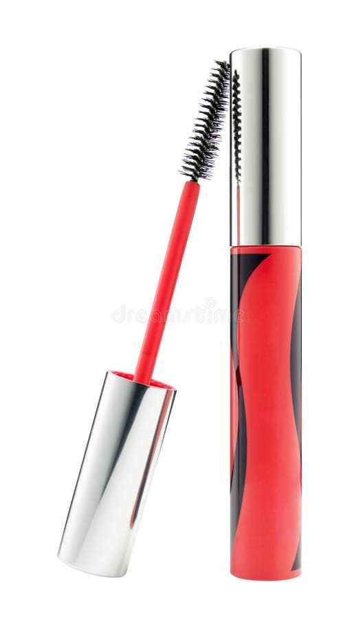 Mascara in red packing stock photo. Image of mask, eyeshadow - 74001280