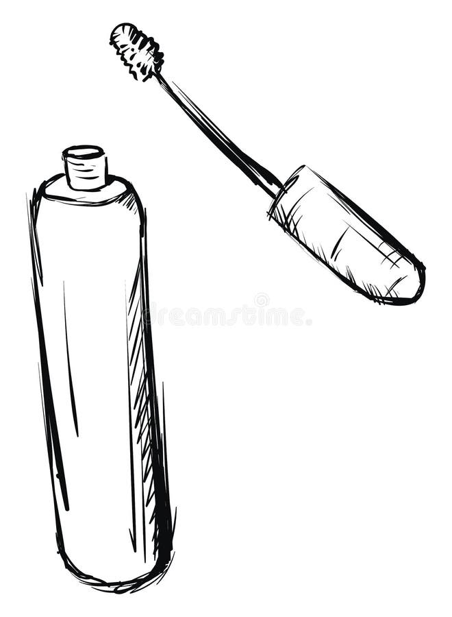 A Black Eye Mascara Vector or Color Illustration Stock Vector ...