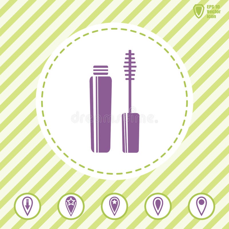 Mascara vector icon stock vector. Illustration of mascara - 116736589