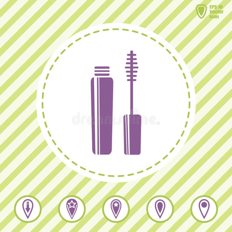 Mascara vector icon stock vector. Illustration of mascara - 116736589