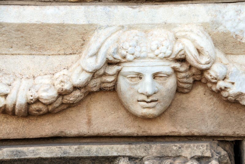 Maschere greche del teatro fotografia stock. Immagine di roma - 43064410