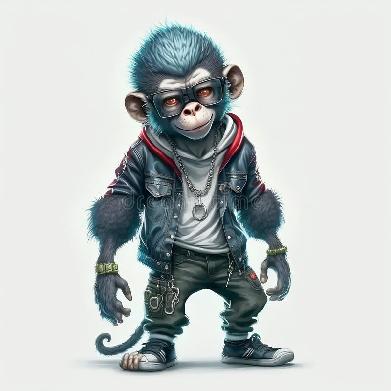Cyber Monkey stock illustration. Illustration of face - 267996528