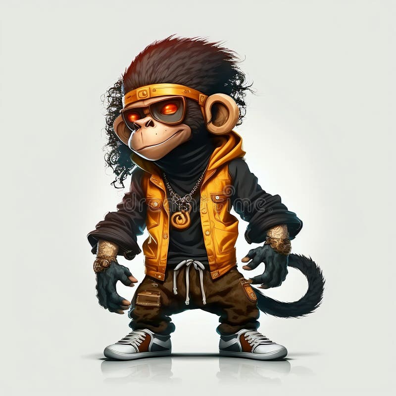 Cyber Monkey stock illustration. Illustration of doll - 268190835