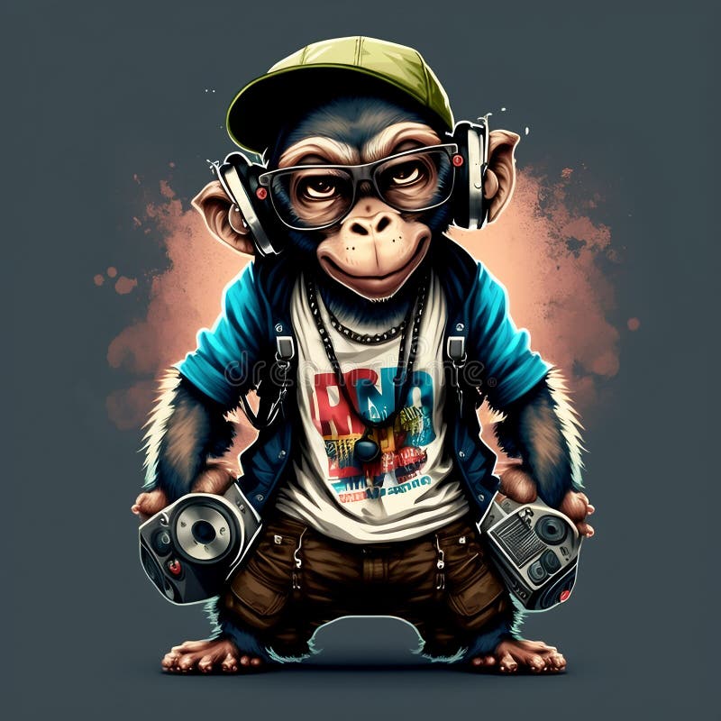 Cyber Monkey stock illustration. Illustration of machine - 267889983