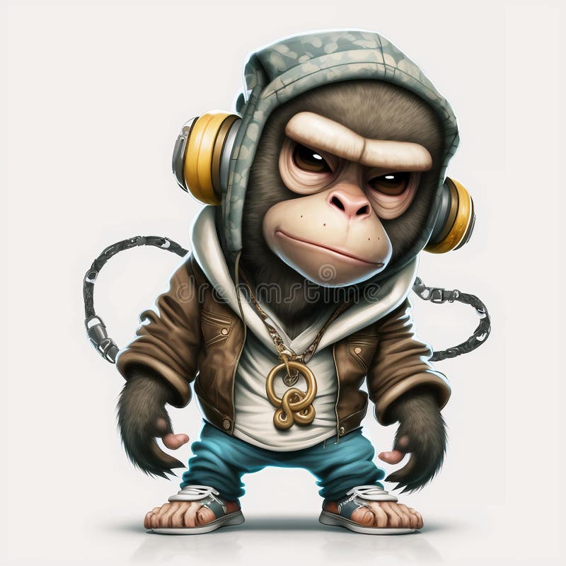 Cyber Monkey stock illustration. Illustration of play - 267890067