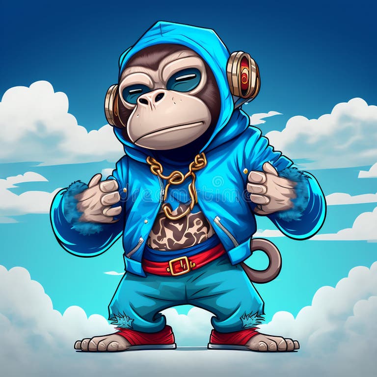 Cyber Monkey stock illustration. Illustration of cyber - 267996523
