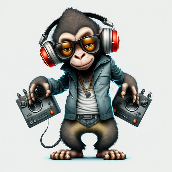 Cyber Monkey stock illustration. Illustration of figurine - 268190923