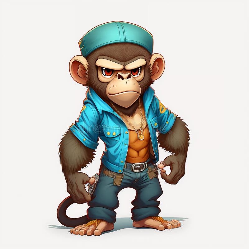 Cyber Monkey stock illustration. Illustration of costume - 268190957