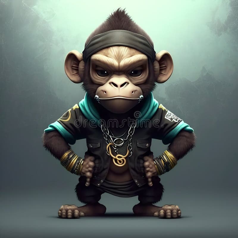 Cyber Monkey stock illustration. Illustration of cyber - 268191589