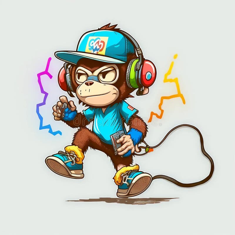 Cyber Monkey stock illustration. Illustration of costume - 268191644