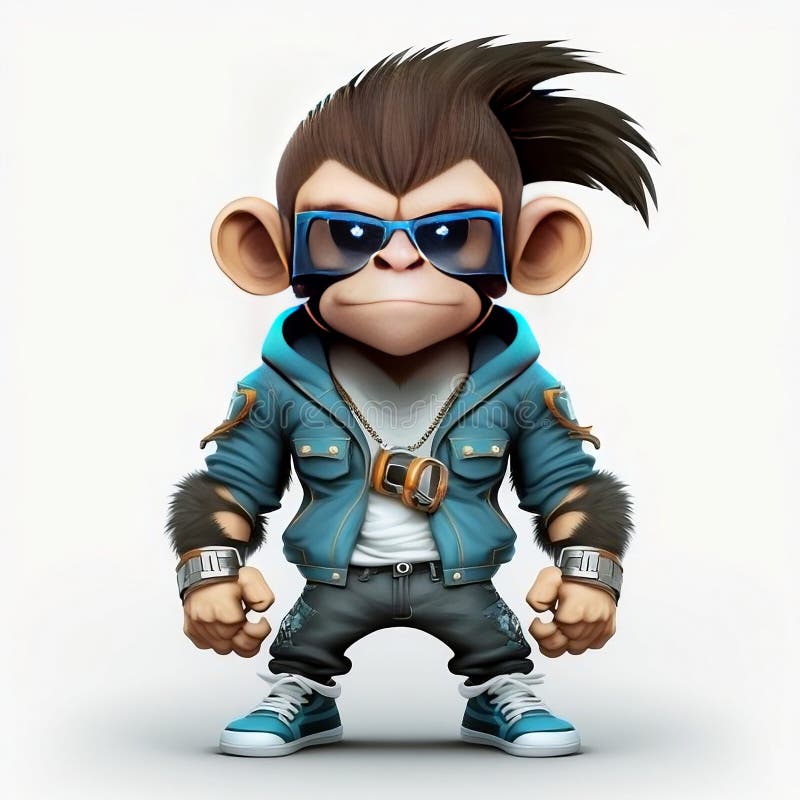 Cyber Monkey stock illustration. Illustration of character - 268475552