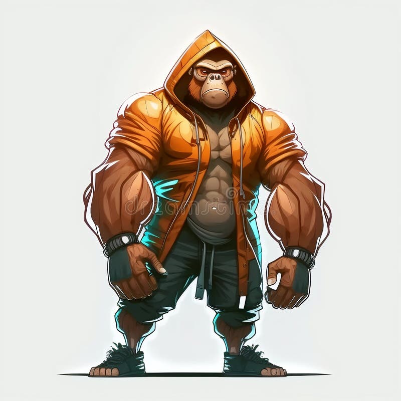 Mascot Character HipHop Monkey Stock Image - Image of sculpture ...