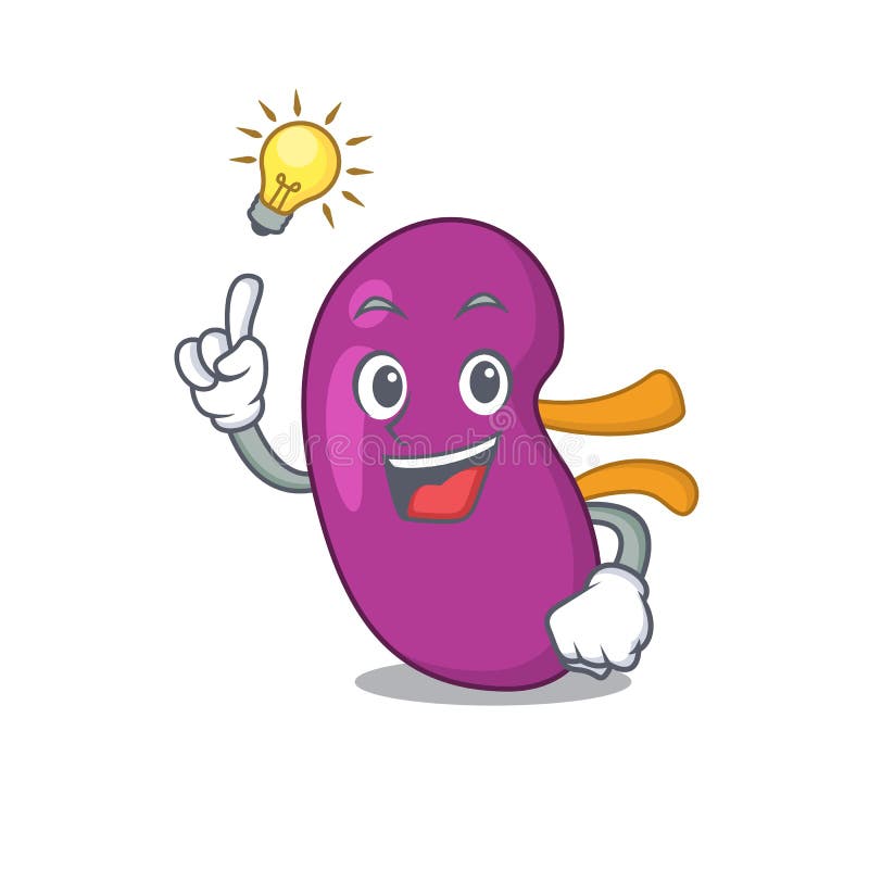 Mascot Character of Smart Kidney Has an Idea Gesture Stock Vector ...