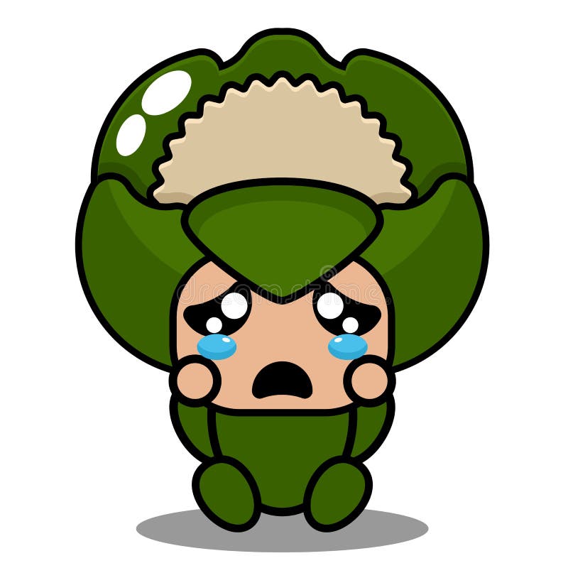 Mascot Costume Cauliflower Vegetable Crying Expression Stock Vector ...