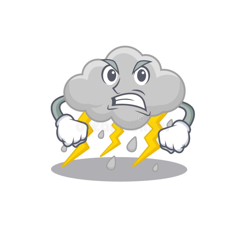 Angry Thunder Cloud Character Cartoon Stock Vector - Illustration of ... Angry Thunder Cloud Character Cartoon Stock Vector - Illustration of ...