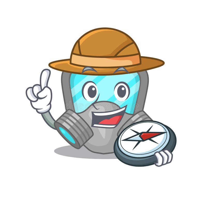 Mascot Design Concept of Respirator Mask Explorer Using a Compass in ...