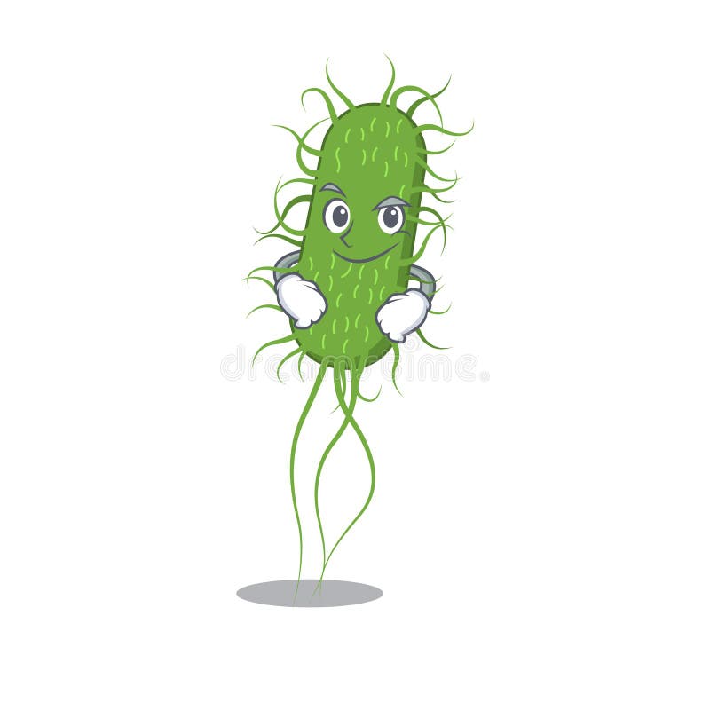 A Mascot Design of E.coli Bacteria Having Confident Gesture Stock ...