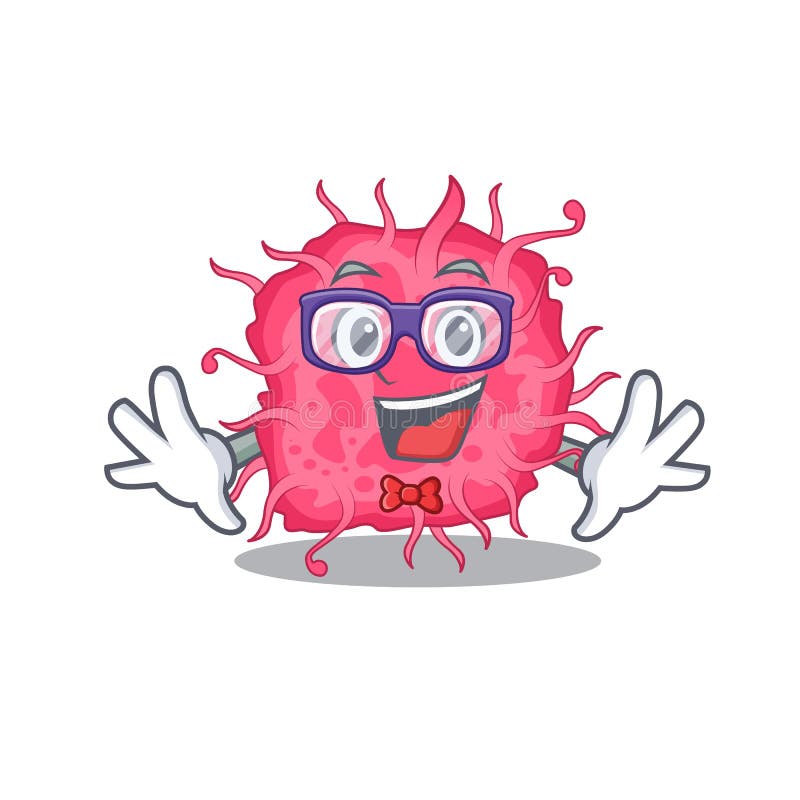 Pathogenic Bacteria Mascot Character Design with a Menu on His Hand ...