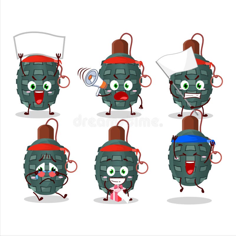 Mascot Design Style of Granade Firecracker Character As an Attractive ...