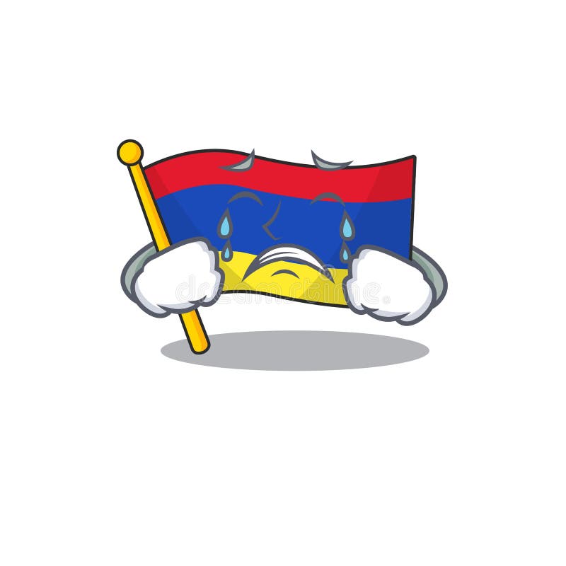 Mascot Flag Armenia with in Crying Character Stock Vector ...
