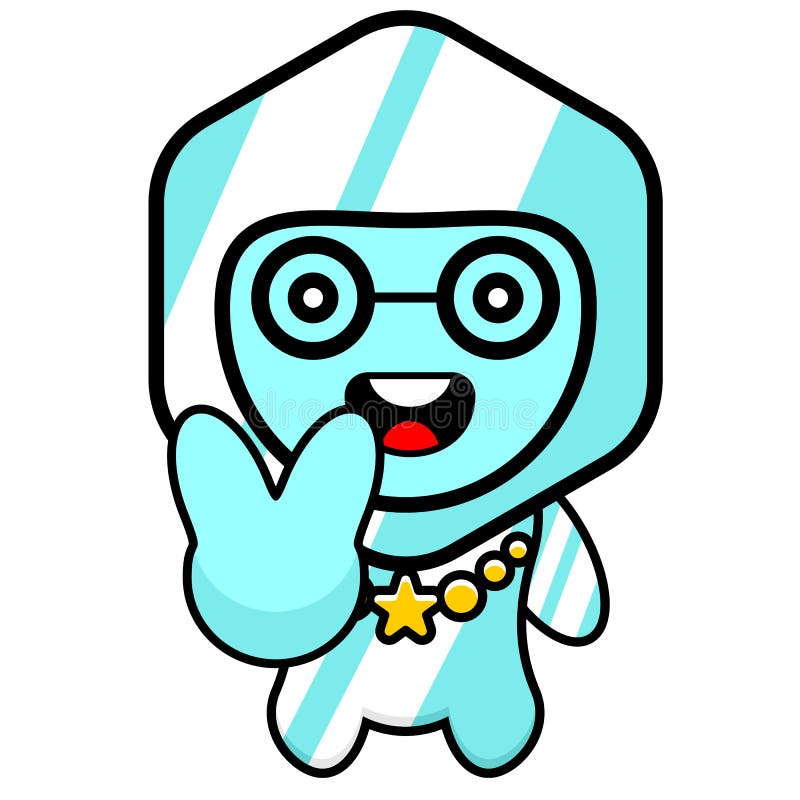 Mascot of Hand Peace Ice Cubes Stock Vector - Illustration of mascot ...