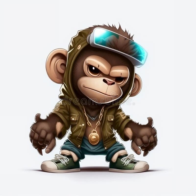 Hip Hop Monkey Stock Illustrations – 331 Hip Hop Monkey Stock ...