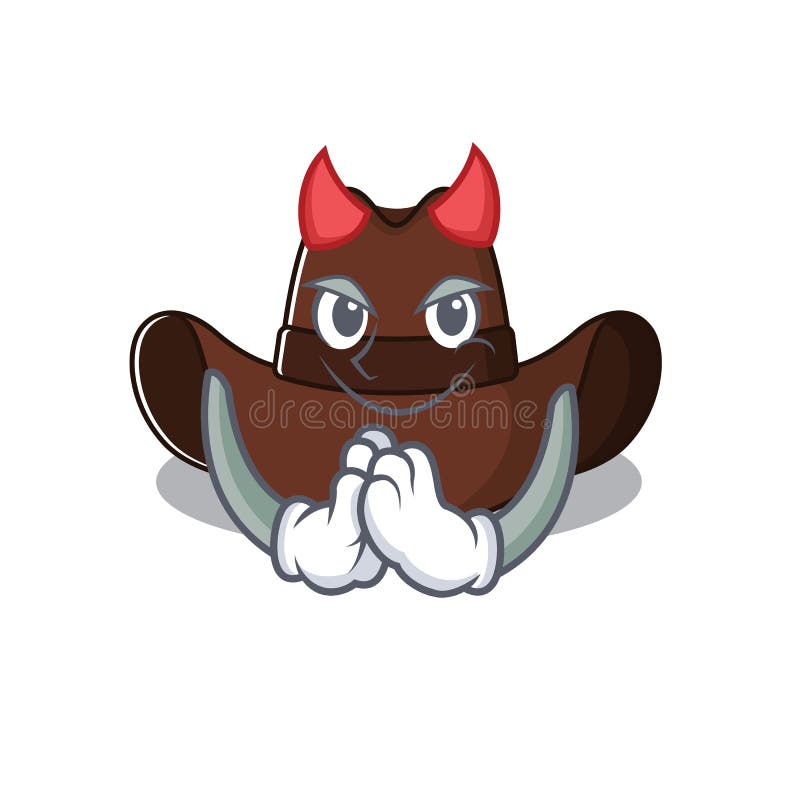 Mascot Illustration the Featuring Cowboy Hat Devil Stock Vector ...