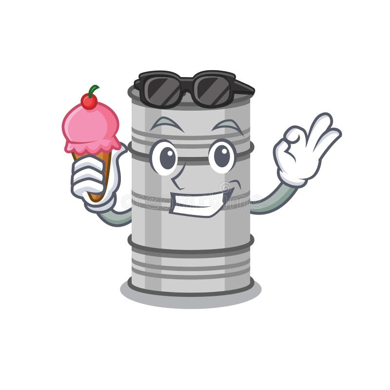 With Ice Cream Oxygen Mask Character Cartoon Stock Vector ...