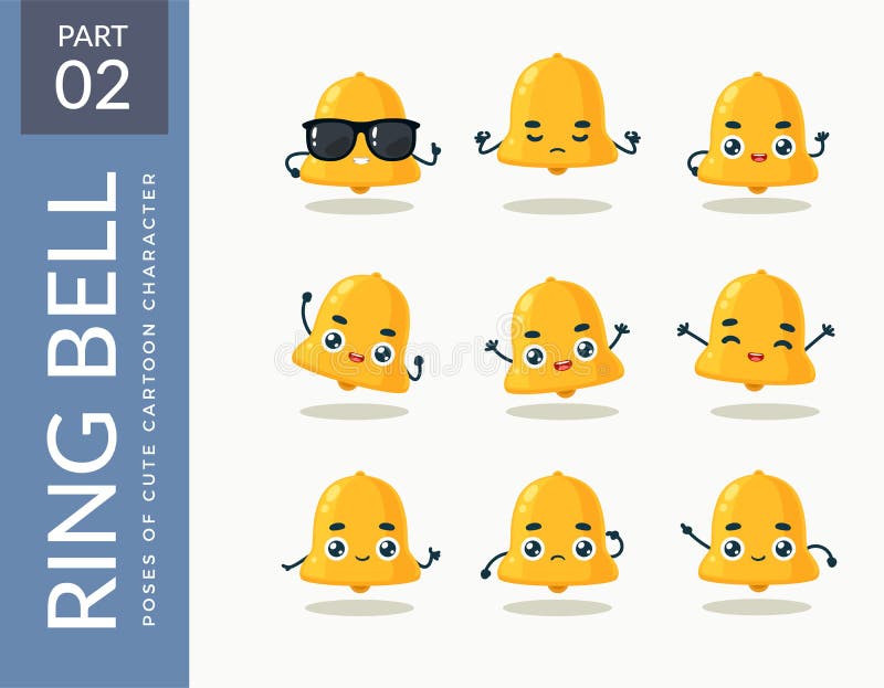 Mascot Images of the Ring Bell. Second Set Stock Vector - Illustration ...