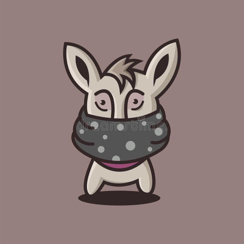 Mascot Logo for Cute Bunny Wearing Mask Stock Vector - Illustration of ...