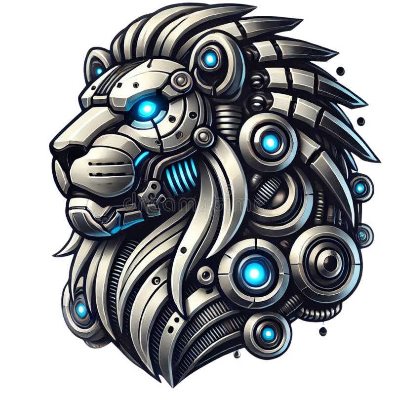 This Mascot Logo of Lion Features a Unique and Elegant Design Stock ...