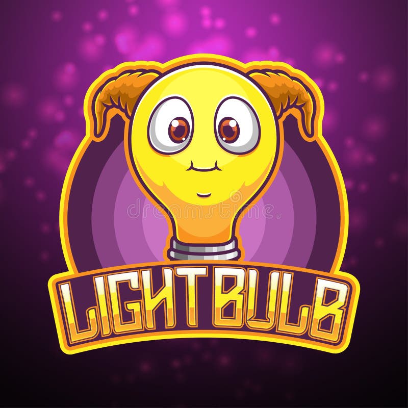 Mascot Logo Light Bulb Illustration Stock Illustration - Illustration ...